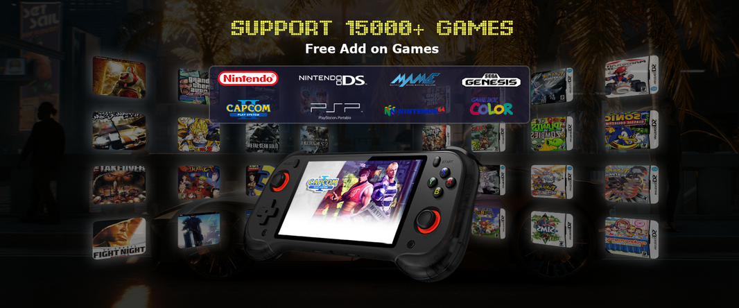 QRD Vortex F5 Retro Handheld Game Console – HD Screen, Hall Effect ...