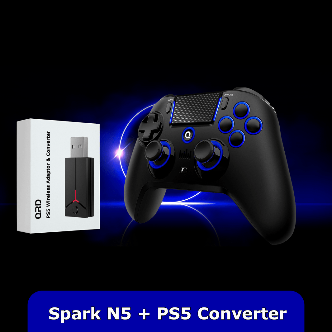 QRD Spark N5 wireless PS5/PS4/PS3 controller with Hall-effect joystick ...